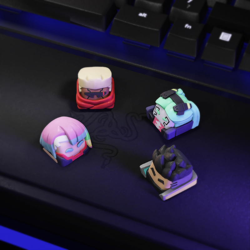 Keycaps: Cyberpunk Edgerunners de Resina 18x18mm - | Ultoys Shop