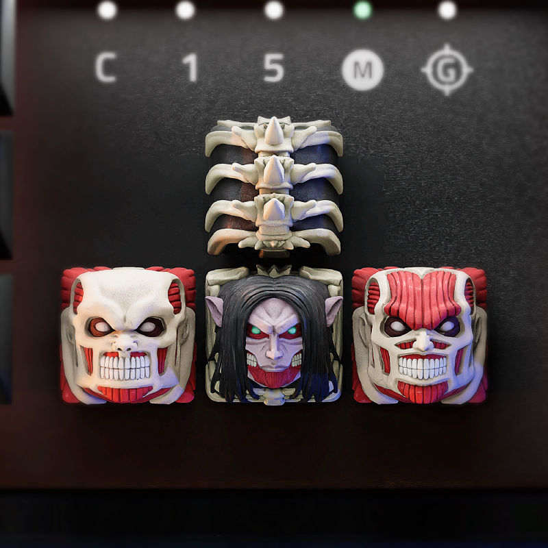 Keycaps: Attack on Titan II de Resina 18x18mm – Ultoys