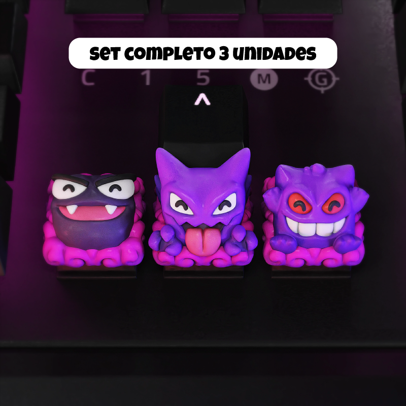 Keycaps: Pokemon Gengar Evolutions de Resina 18x18mm - | Ultoys Shop